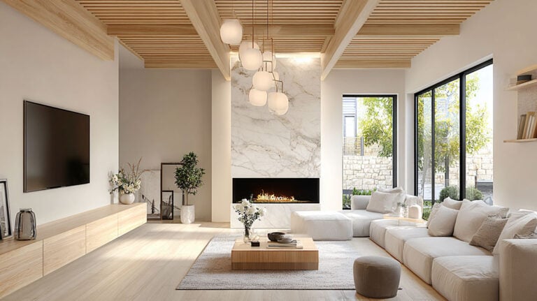 Salone arredamento soggiorno moderno design | Dedalo Stone