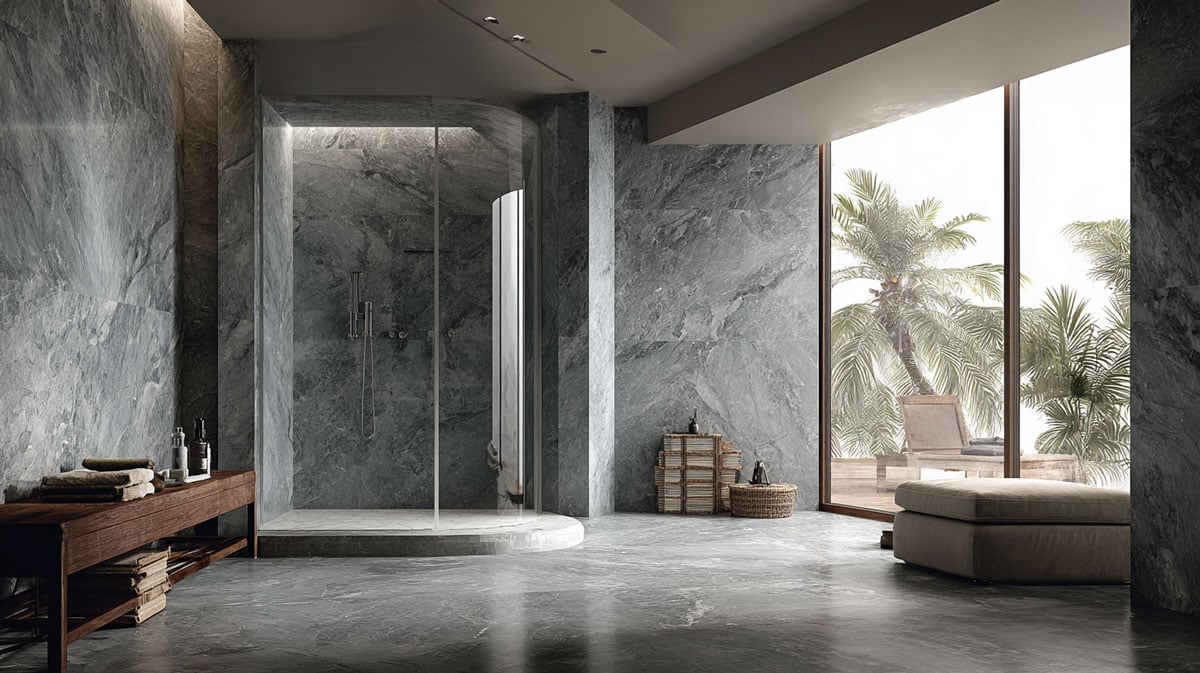 Modern shower | Dedalo Stone